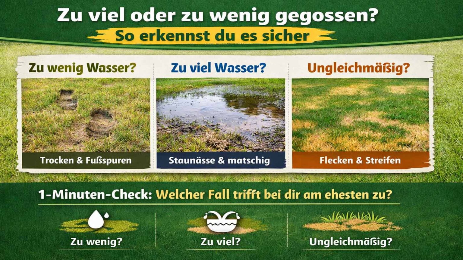 Rasen Zu Viel Wasser